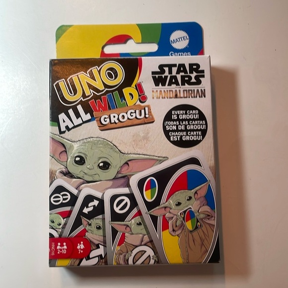 Mattel | Toys | Uno All Wild Grogu Star Wars Mandalorian Card Game New ...